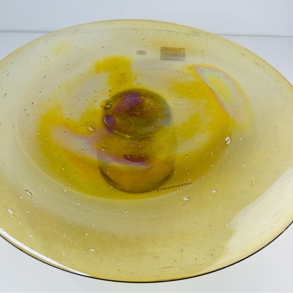 Anthropologie | Dining | Anthropologie Amber Recycled Glass Round ...